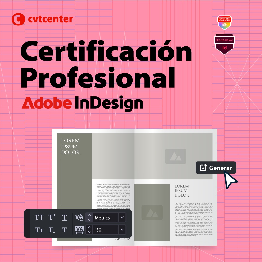 Curso Adobe InDesign CC 2025 – Fundamentos | cvtcenter